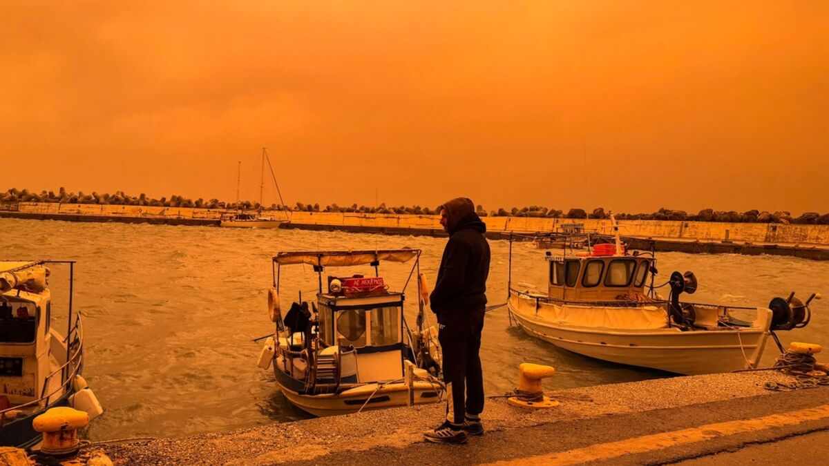 Storm winds and desert sand turn Crete orange | Sweden Herald