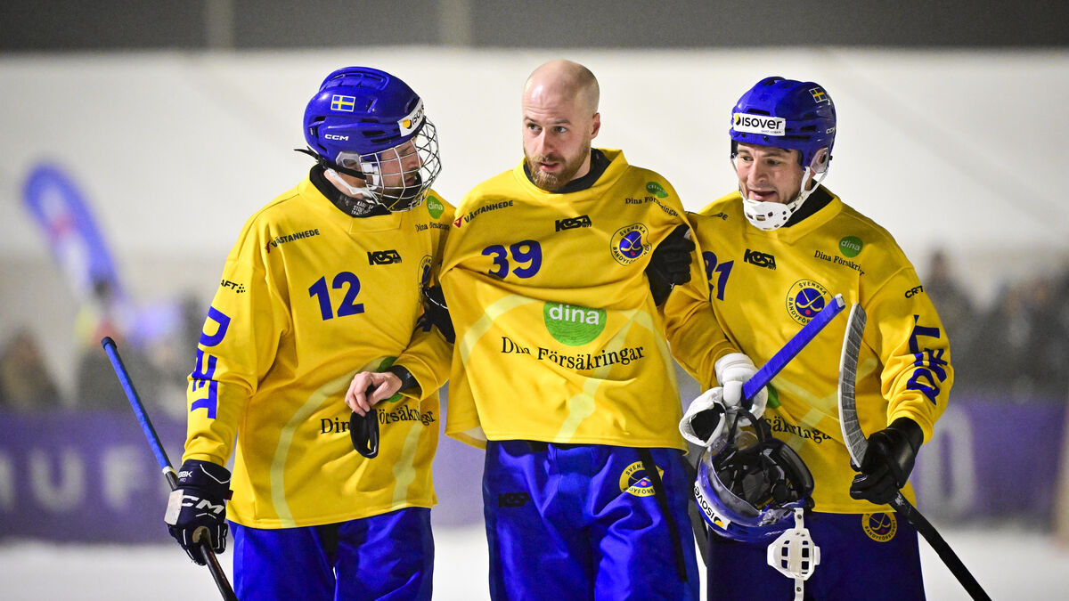 Landström knocked out by elbow in heated Bandy World Cup final | Sweden ...