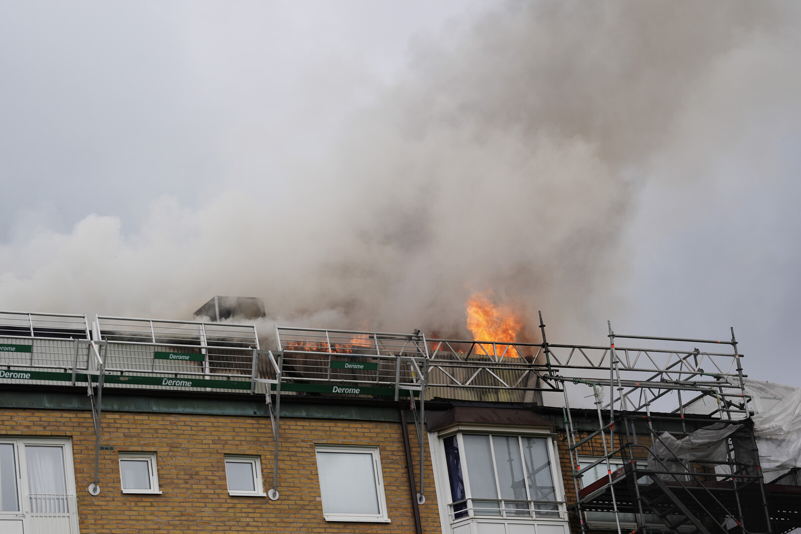 Gothenburg Apartment Roof Fire Contained to Burn Out | Sweden Herald