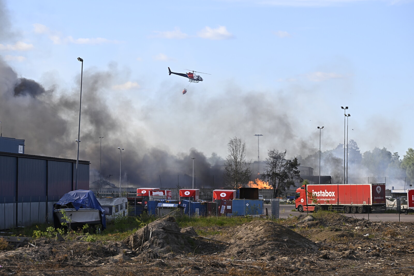 Karlstad Recycling Plant Fire Continues as Public Warning Lifted ...