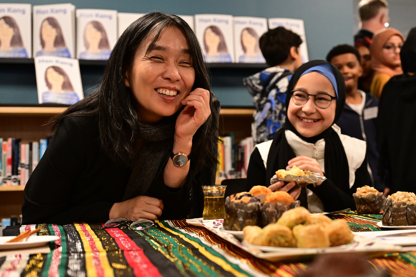 Happy Han Kang had tea with students in Rinkeby | Sweden Herald