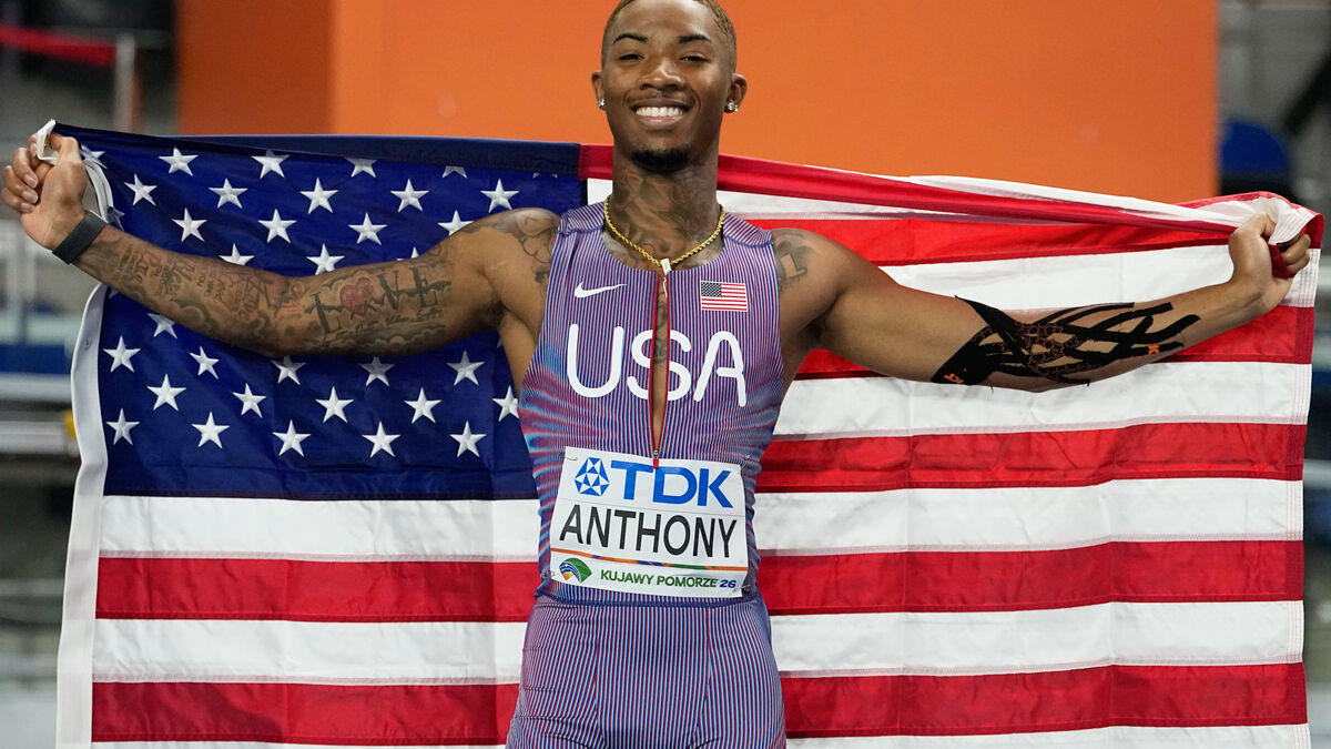 Debutant Jordan Anthony roared to 60-meter win at World Indoor ...